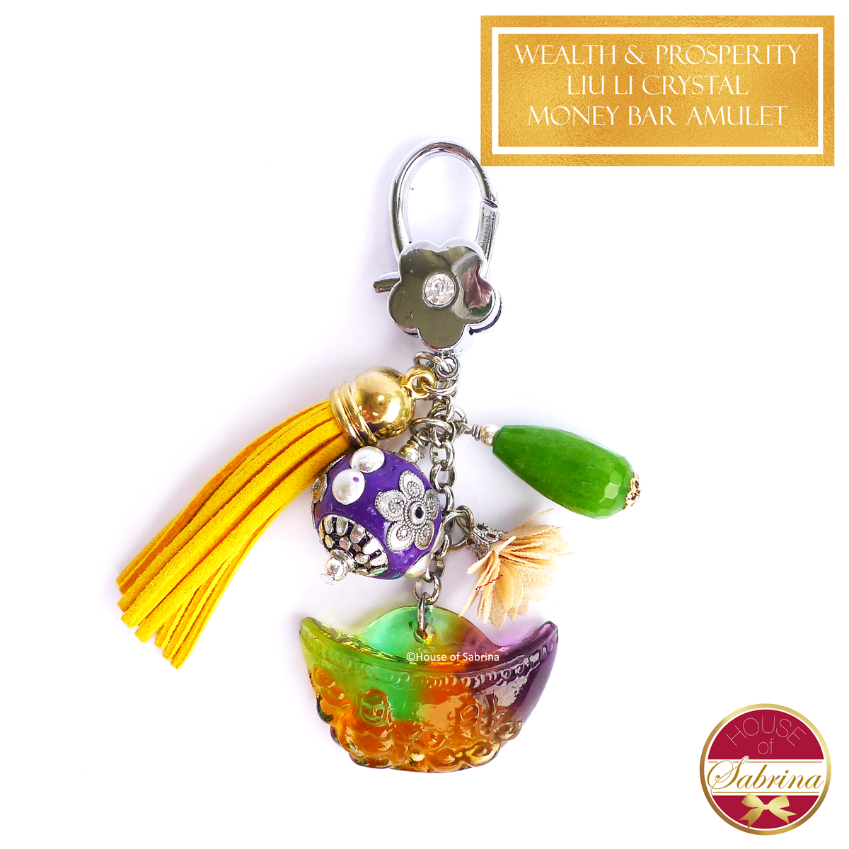 Liu Li Crystal Money Bag Amulet – House of Sabrina